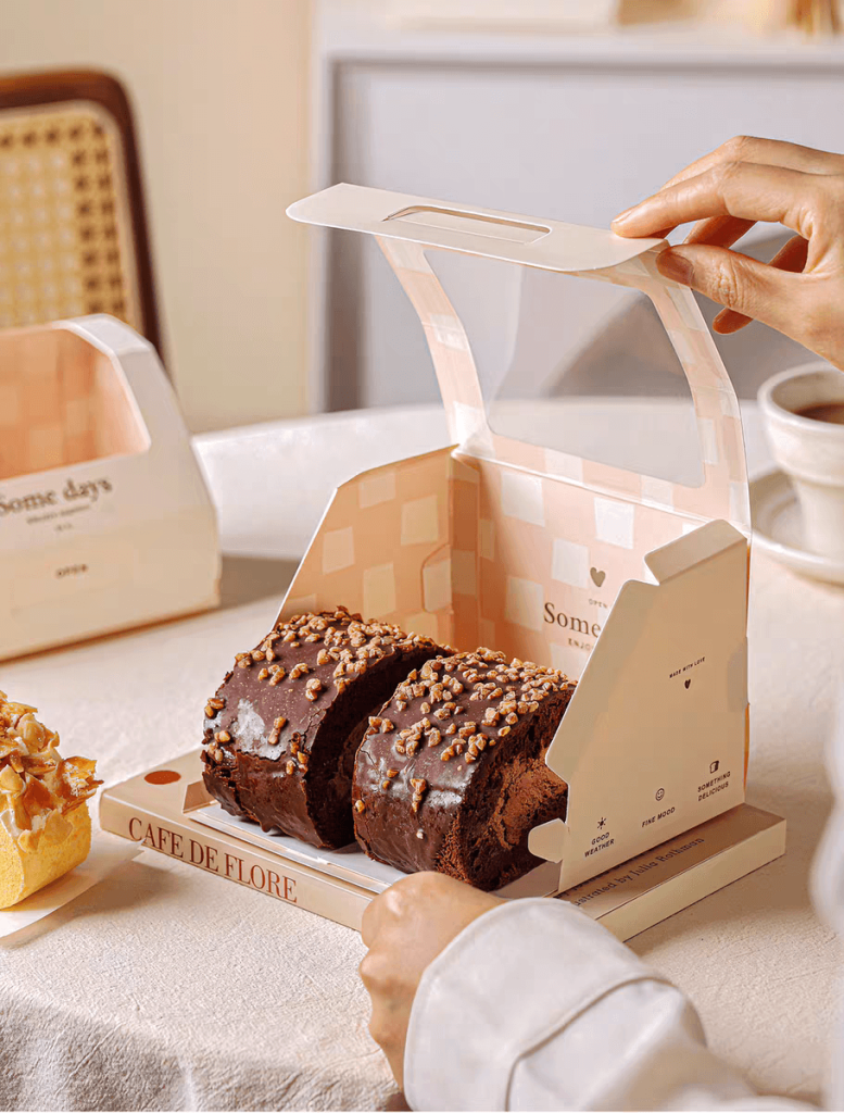 Custom Puffs Cake Boxes with Window Puffs Cake box with window - Custom ...