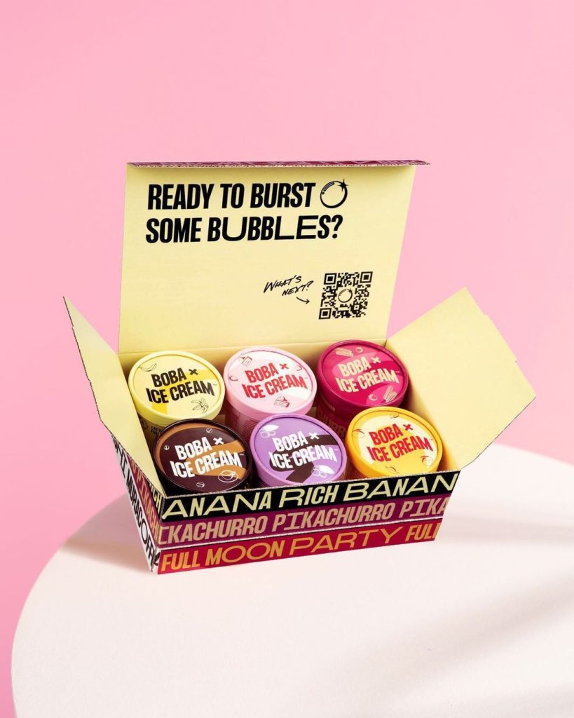 Custom Boba Ice Cream gift packaging