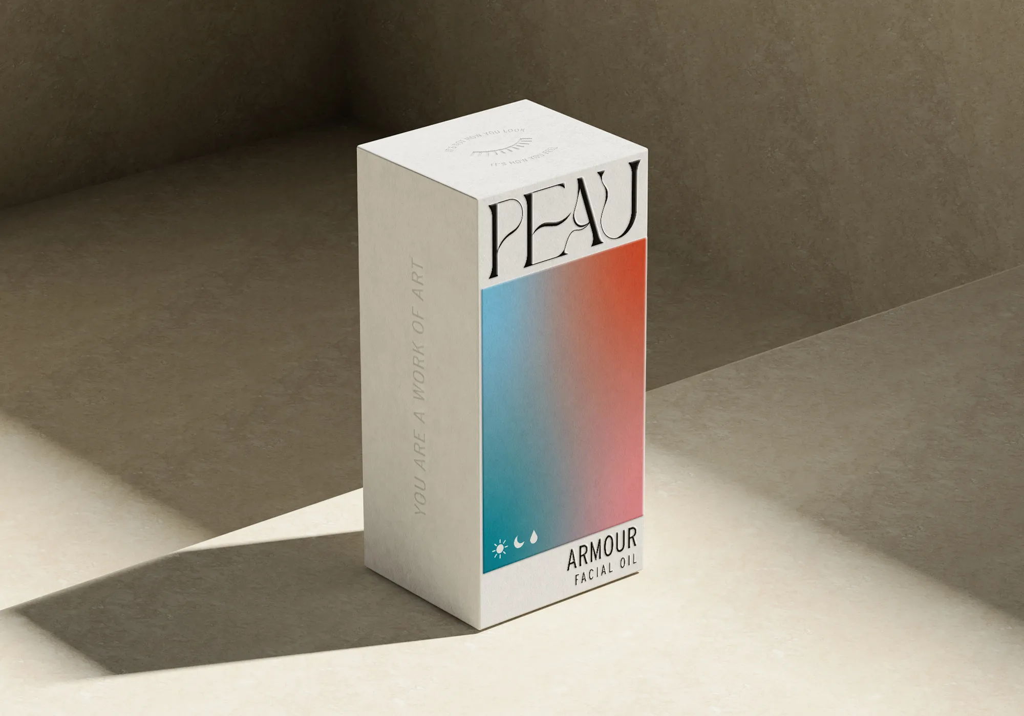 Custom PEAU Self-Care Packaging Box Design